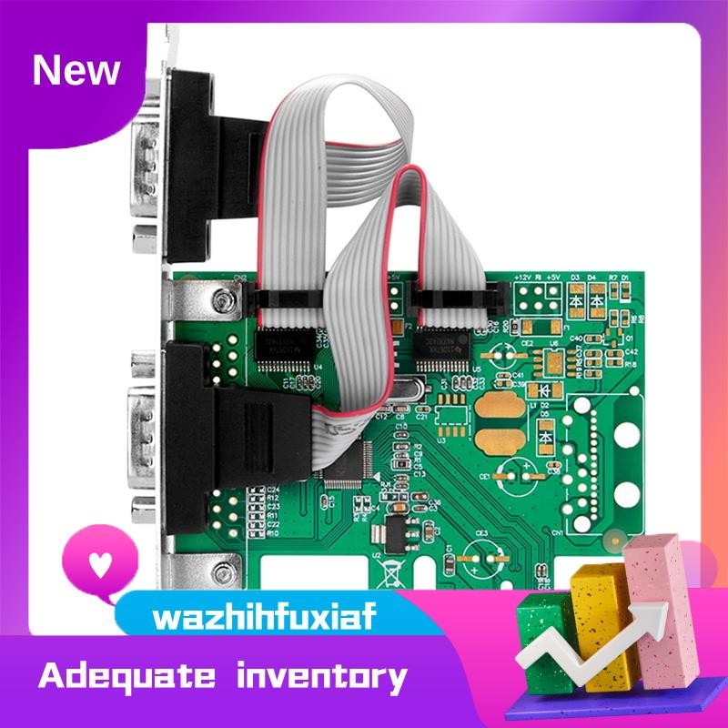 wazhihfuxiaf PCI-E To Dual Serial Combo Card RS232 PCI Express PCIe ...