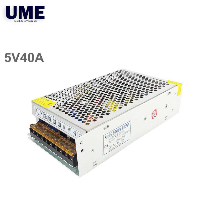 AC to DC 5V 40A CCTV LED Centralize Power Supply Adapter Converter S540 ...