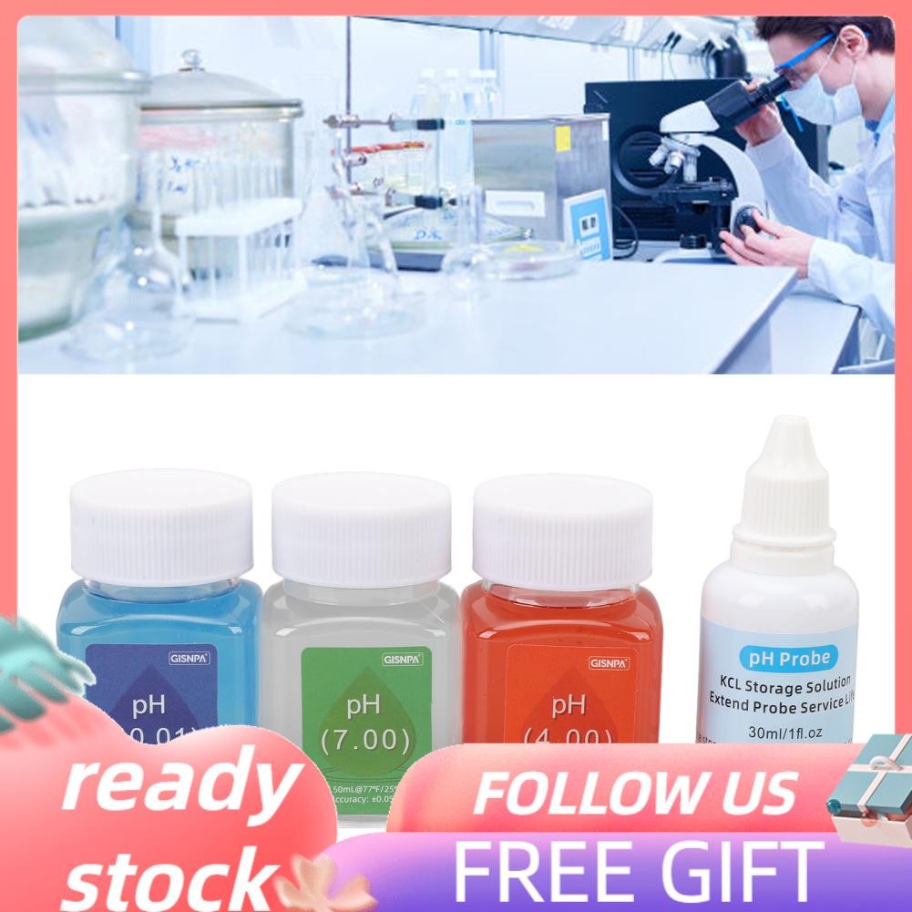 Hanhan1 PH Meter Calibration Solution 3 Types Set with 30ML Probe Guard ...