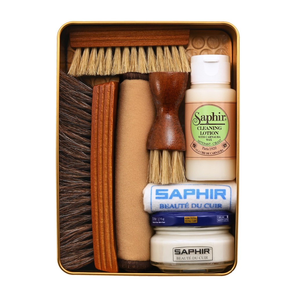 Saphir Blue Shoe Care Starter Set Single DX (PA-SANN) Shoe Cream 1 ...
