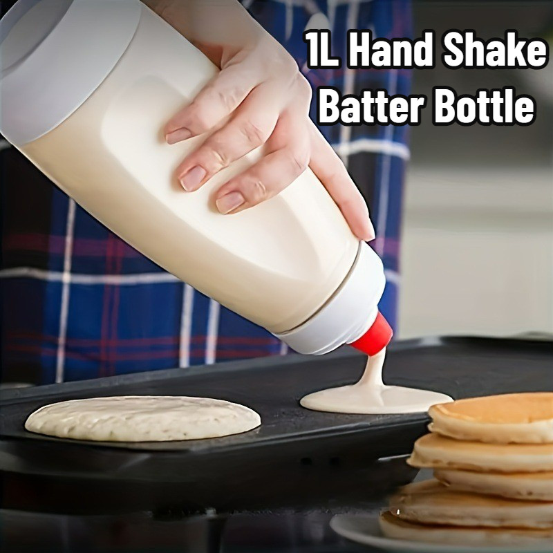1 Liter Bottle Blender Batter Dispenser Hand Shaker Hand Mixing Bottle ...