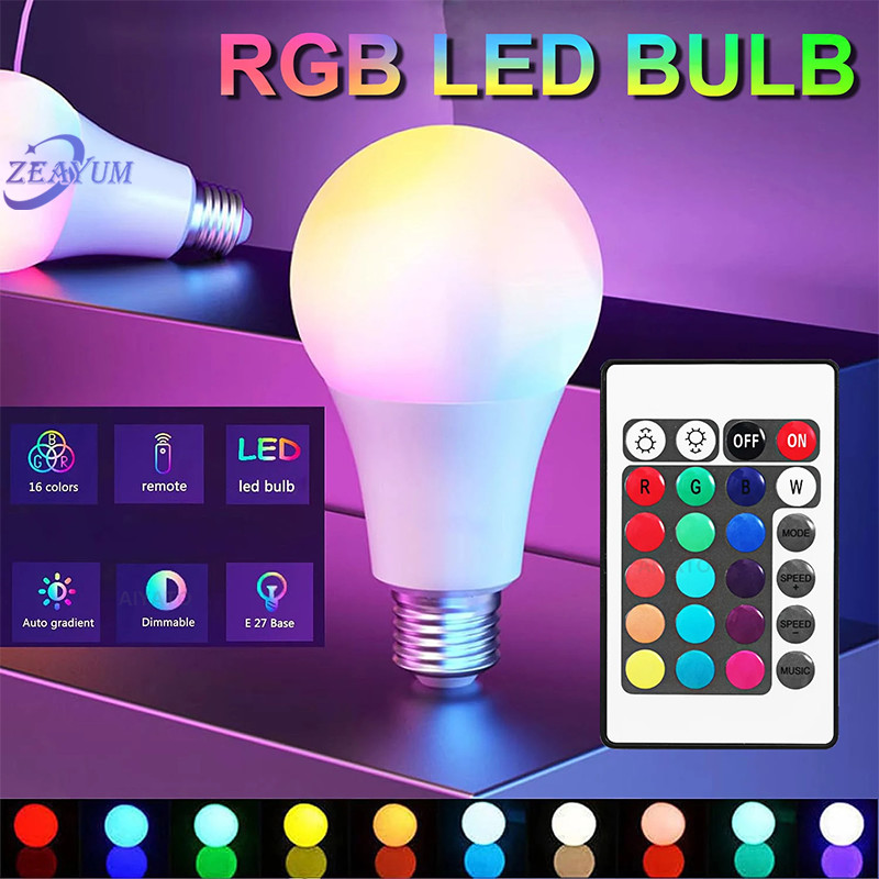 RGB Light LED Spotlight Bulb 7/12/15W Infrared Remote Control LED Bulb ...