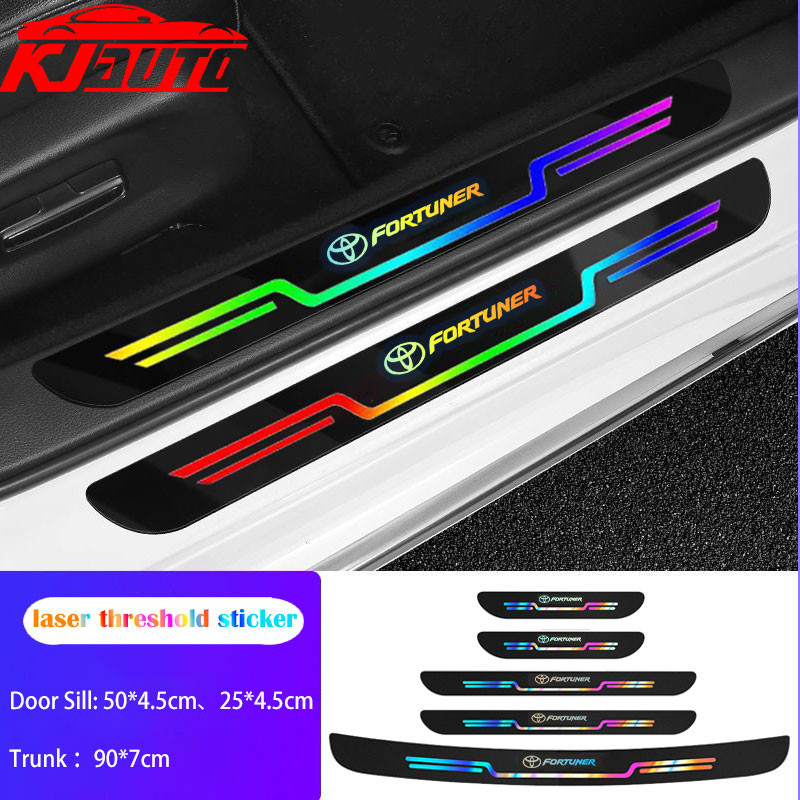 New Toyota Fortuner Laser Car Threshold Protection Sticker Colorful ...