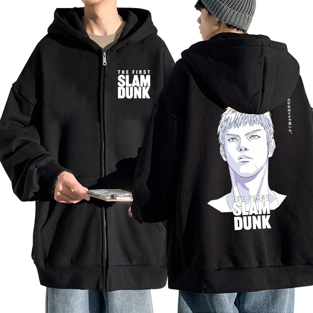 Anime The First Slam Dunk Manga Zipper Hoodie Hisashi Mitsui Sakuragi ...