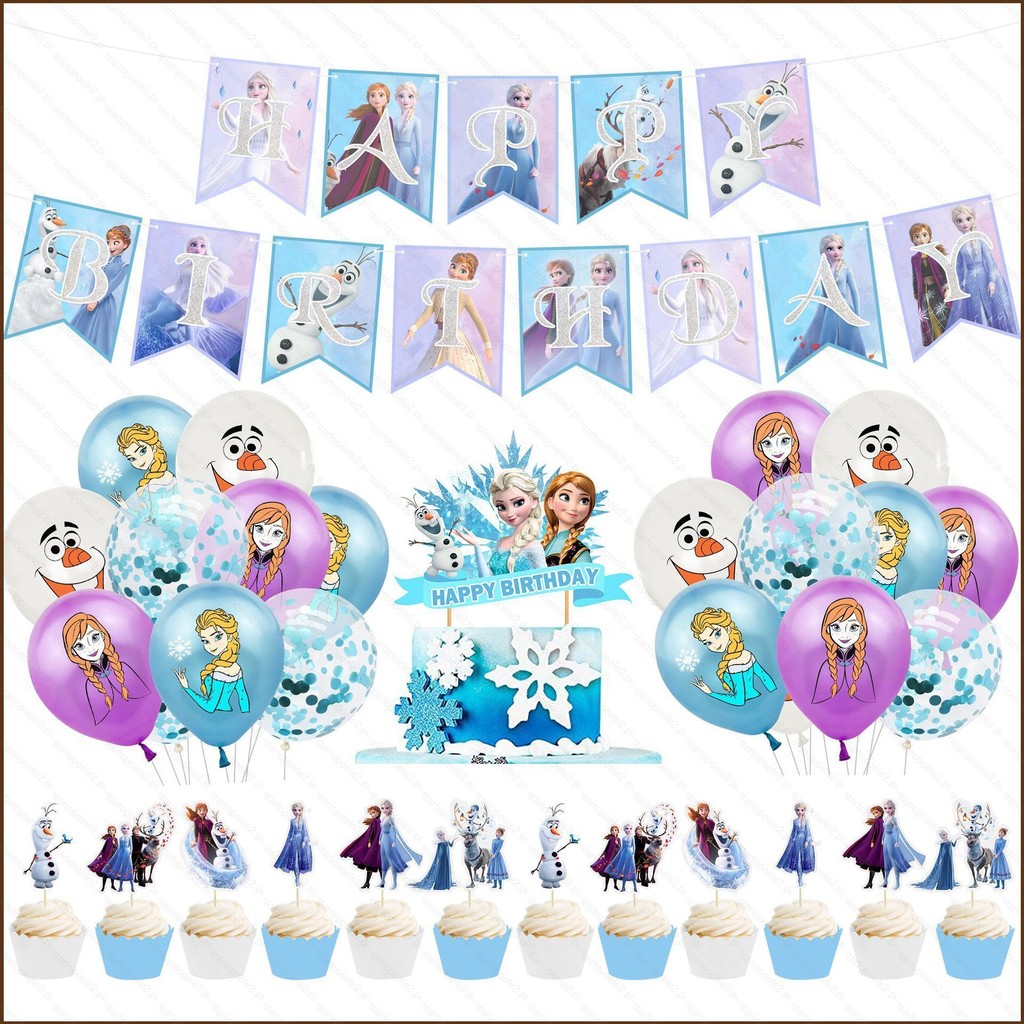 Kira Frozen Cartoon princess girl birthday Themed Decoration Celebrate ...