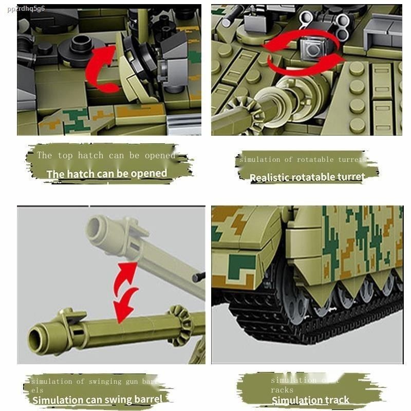 COD/Lego building blocks toy 99A main battle tank tiger military series ...