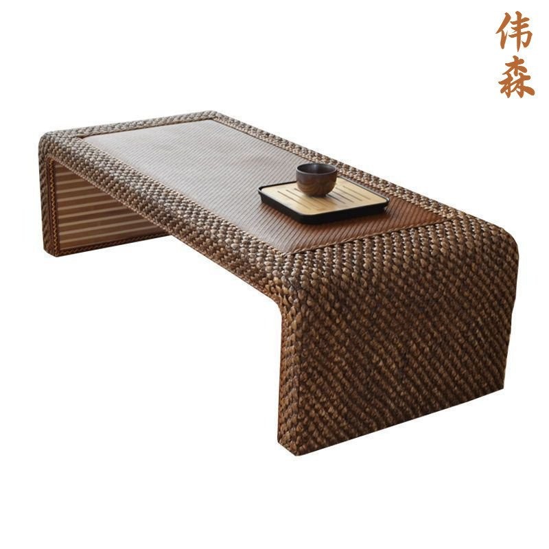 Rattan Tatami Tea Table and Chair Home Balcony Bay Window Table ...