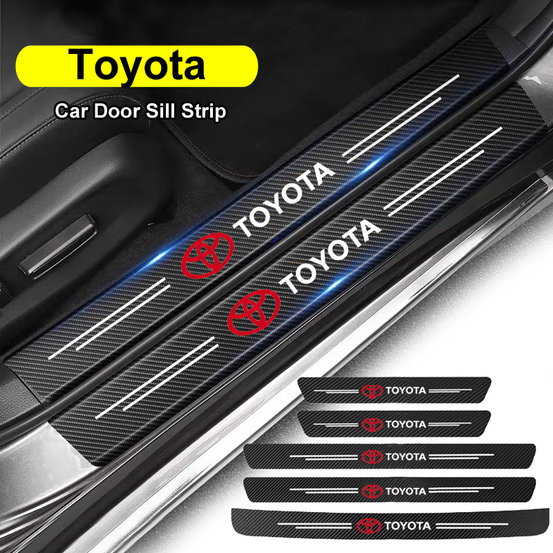 Carbon Fiber Car Door Threshold Sticker Auto Trunk Protective Strip for ...