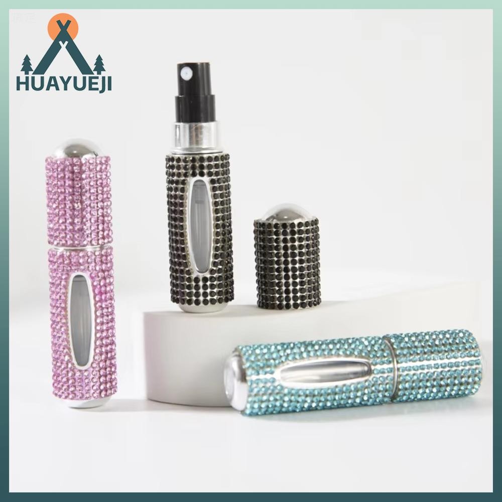 HUAYUEJI Mini Perfume Bottle, 5 ml Crystal Design Refillable Atomizer ...