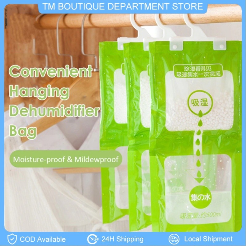 10pcs Desiccant Hanging Dehumidifier Bags Rain Drying Bag Wardrobe ...