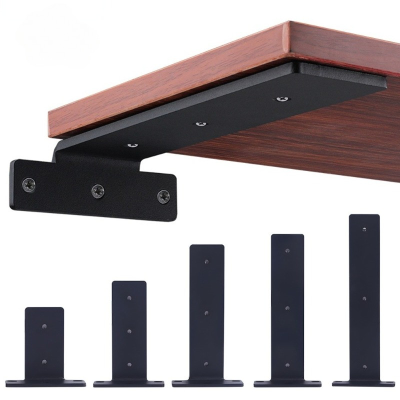 2PCS Steel Heavy Duty Concealed Floating Wall Bracket Front and Back ...
