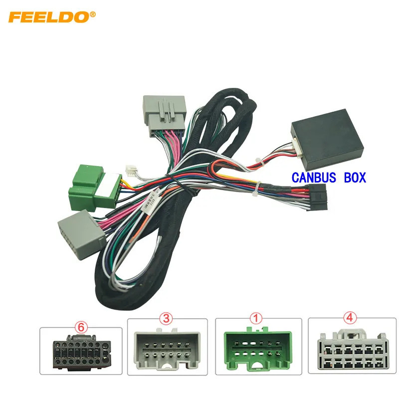 FEELDO Car 16pin Audio Wiring Harness With Canbus Box For Volvo S80 99 ...