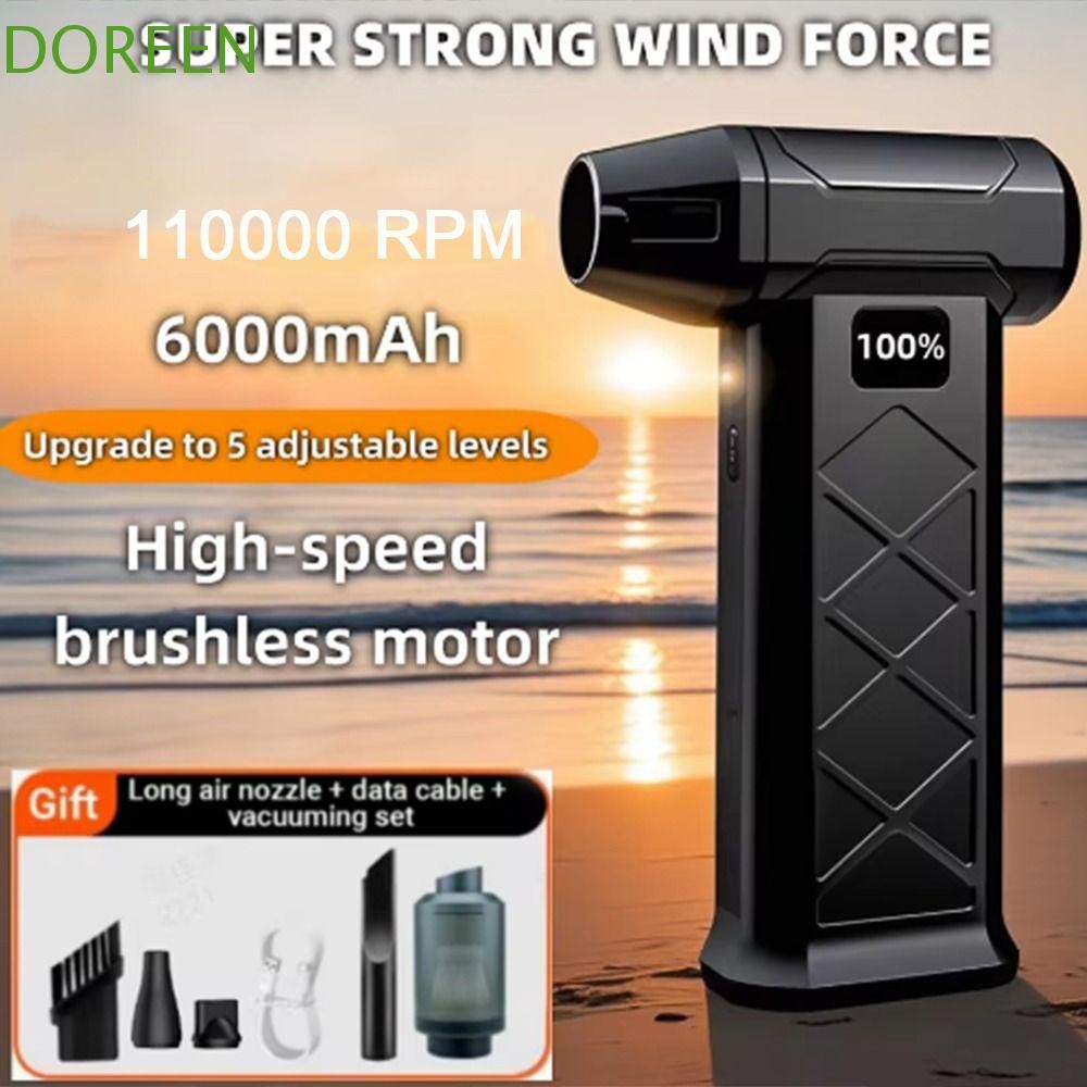 DOREEN Powerful Dust Blower, 110000 RPM Brushless Motor Handheld Turbo ...