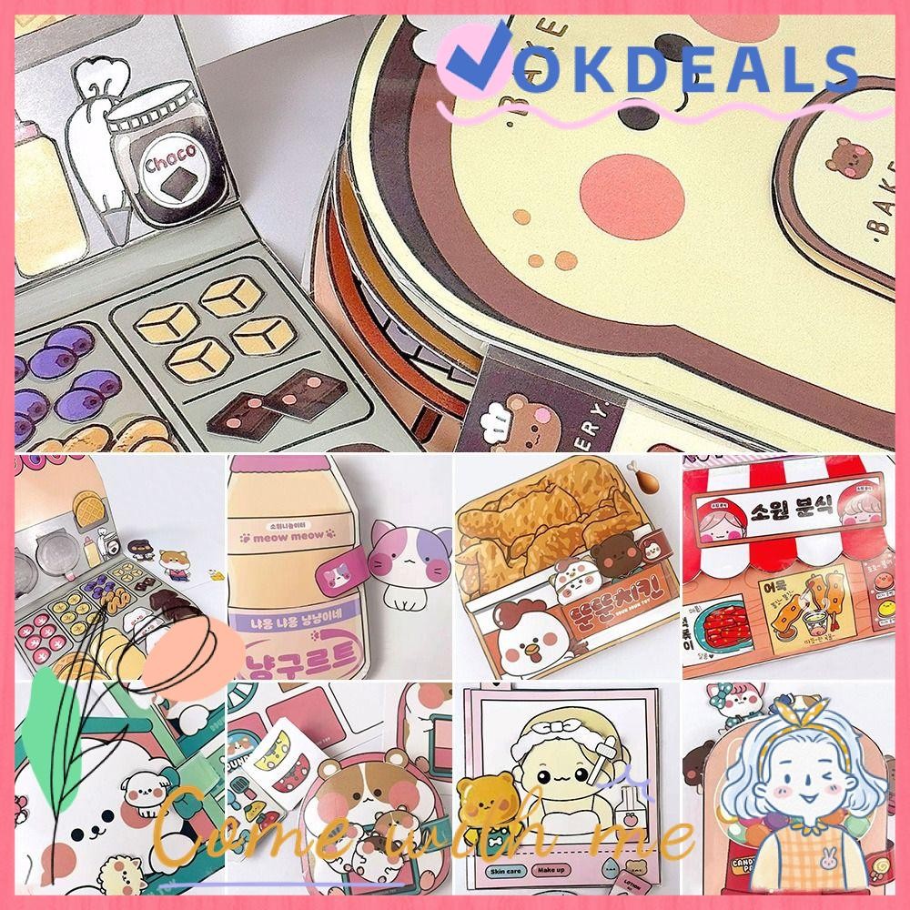 OKDEALS Waffle Quiet Book, Paper Fried Chicken Cartoon Busy Book, Cute ...