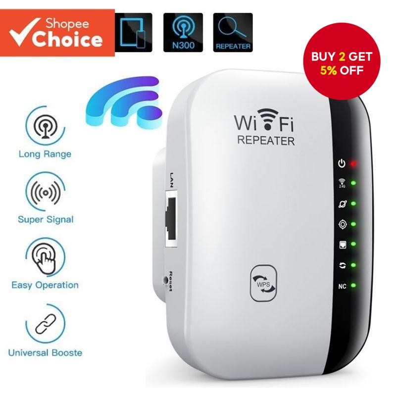 300Mbps Wireless WIFI Repeater 2.4G Router Wifi Range Extender Wi-Fi ...
