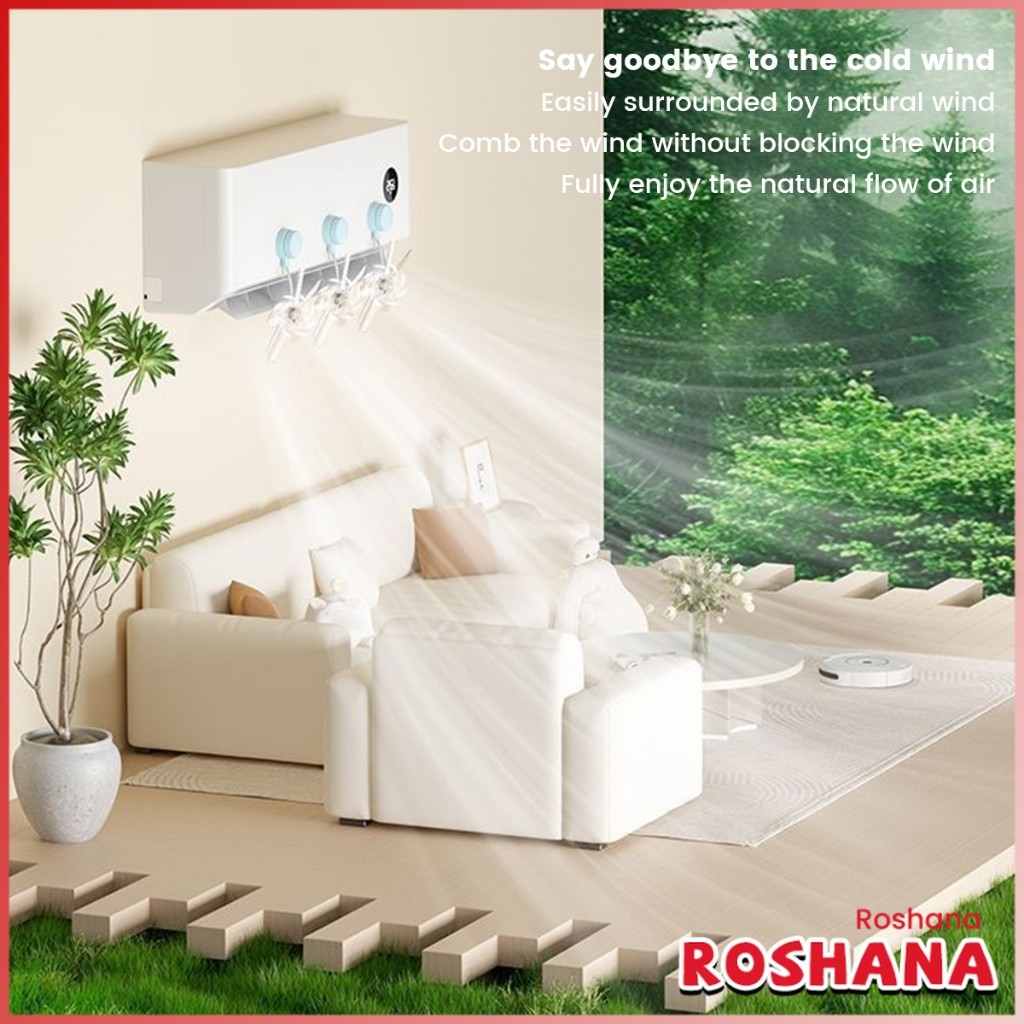 Roshana Air Vent Deflector Adjustable Angles Air Conditioner Exhaust ...