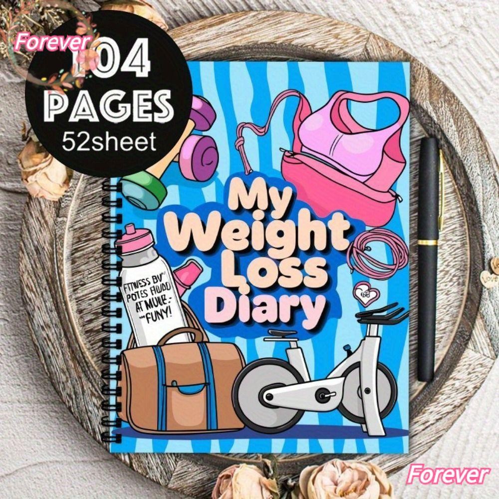 FOREVER Weight Loss Plan Book, Fitness Tracker 104 Pages Fitness ...