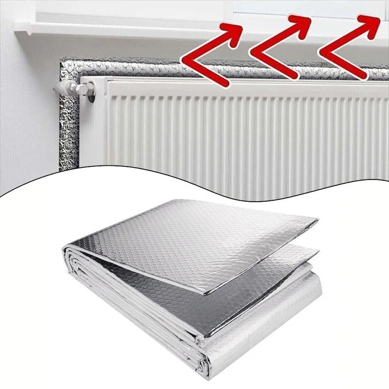 Radiator Heat Reflector Back Foil Heat Reflective 5M Heat Energy Saving ...