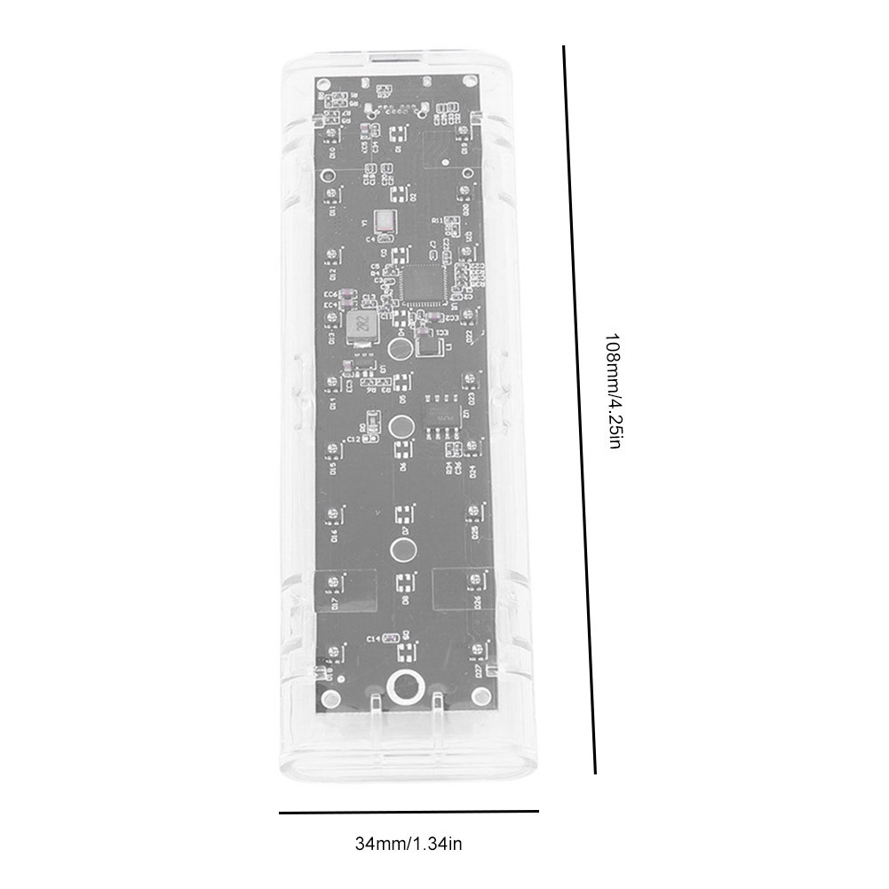 M.2 NGFF SATA Clear SSD External Enclosure USB3.1 Type C 10Gbps B-Key B ...