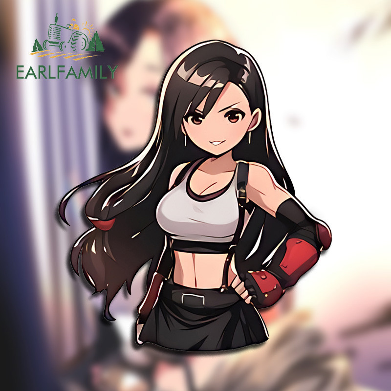 EARLFAMILY 13cm x 11.4cm Final Tifa Lockhart Car Sticker Refrigerator ...