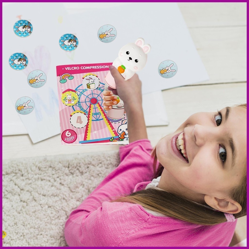 Sticker Stamp Stick Creative Activity Pad Stamp Album with 100 Stickers ...