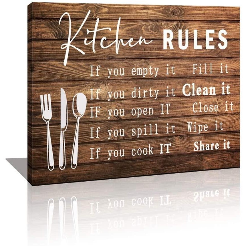 Poster Kitchen Inspirational Quote Canvas Painting Prints Wall Art ...