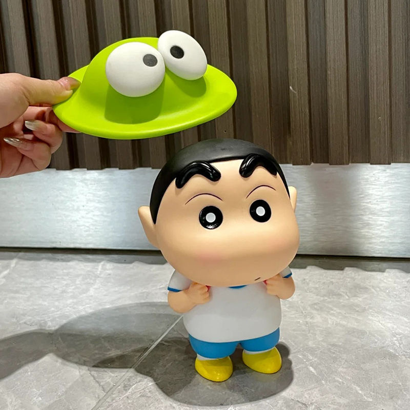 Crayon Shin Chan Frog Hat Action Figure PVC Model Collcetion Ornaments ...