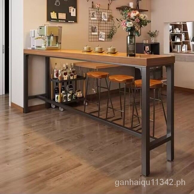 Bar Counter Home Balcony Leisure Small Bar Wall Long Narrow Table Milk ...