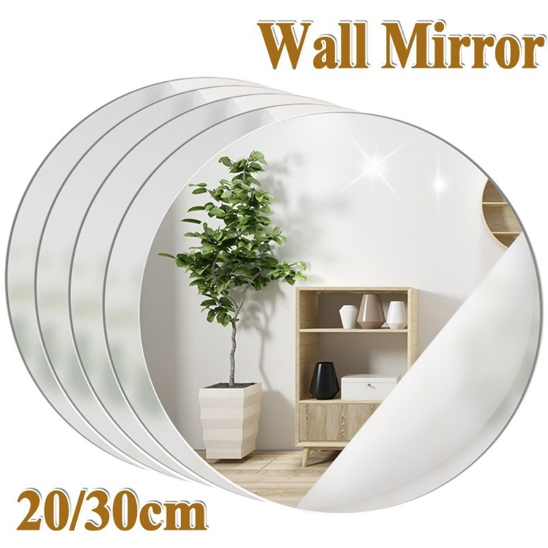 1/3/5Pcs Acrylic Soft Mirror Stickers / Round Square Self-adhesive DIY ...