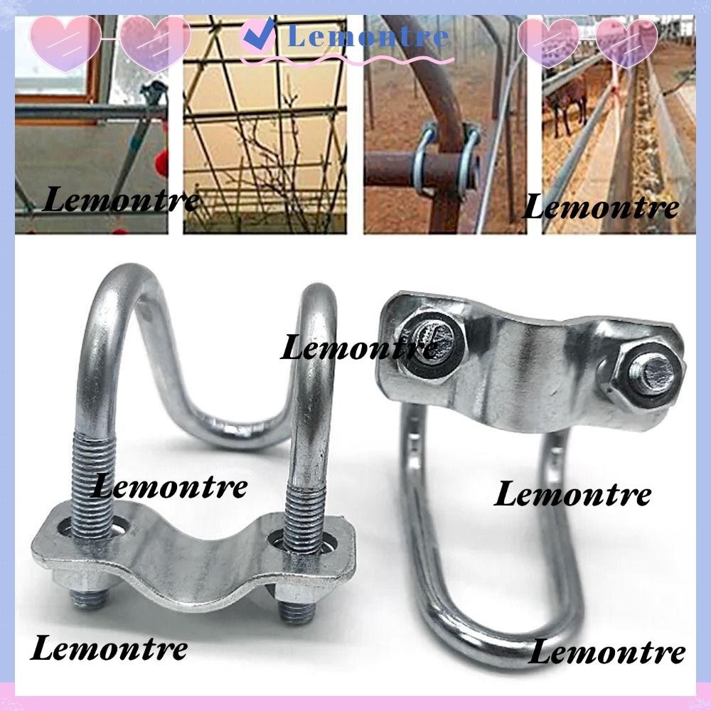 LEMONTRE 1Pcs U Bolt, Double U-Cross Cross Clamp Hose Clamp, Galvanized ...