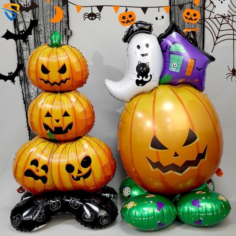 Halloween Inflatable Ghost Tree Balloons Pumpkin Mummy Witch Balloon ...