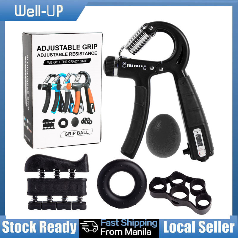 5-60kg grip Hand Gripper Trainer Set With Counter Wrist Forearm And ...