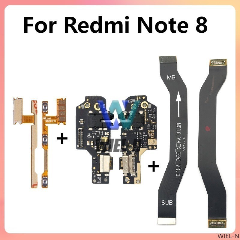 For Redmi Note 8 Power Volume Switch Motherboard LCD Display Charger ...
