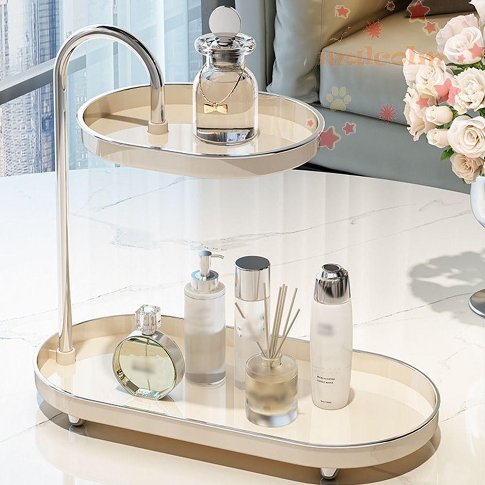 MALCOLM 2 Tier Makeup Organizer, Waterproof Space Saving Desktop ...