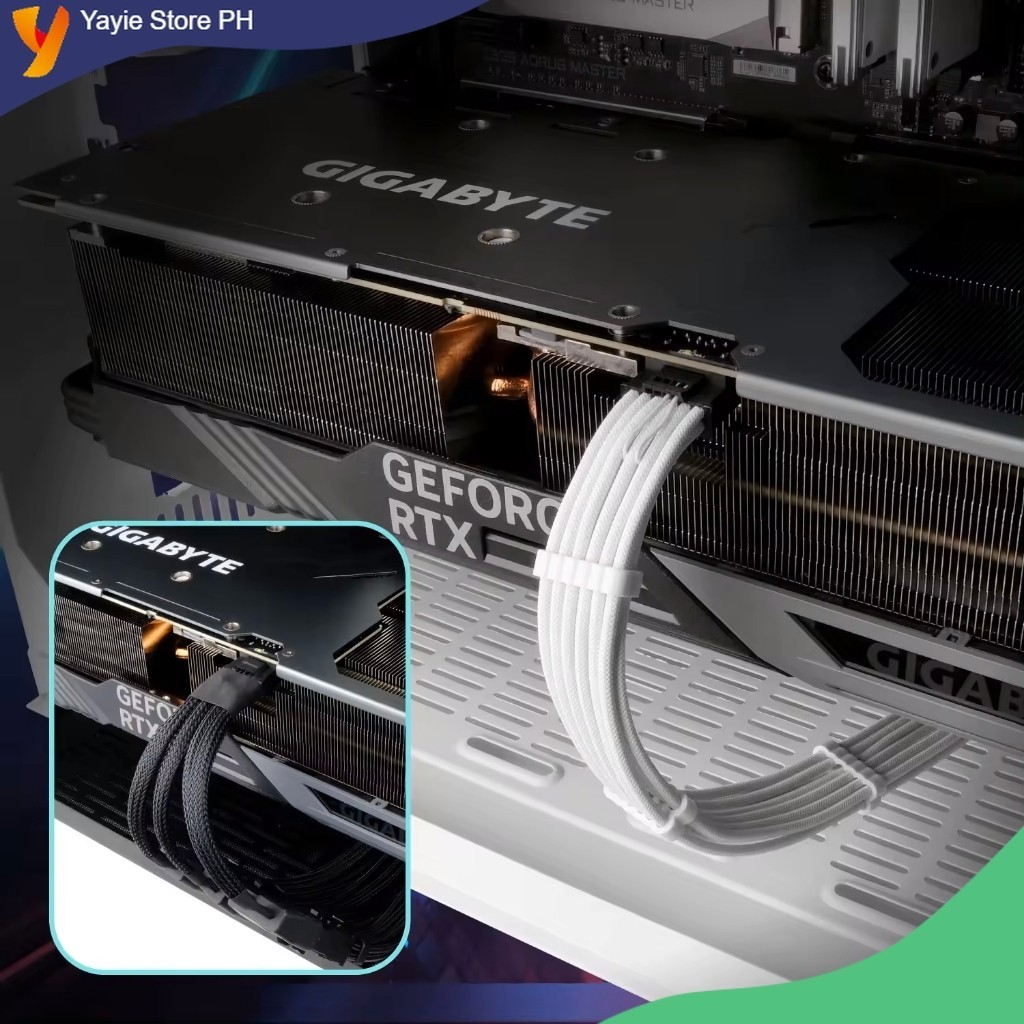 EZDIY-FAB 3x6+2 PCIe to 16-pin 12VHPWR 12V-2x6 PSU Extension Cable for ...