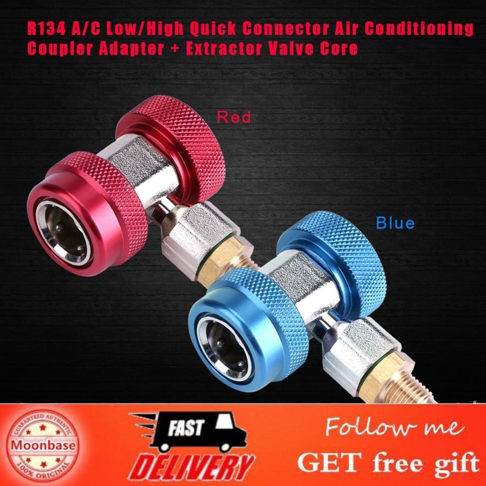 Moonbase Quick Coupler R134 A/C Low/High Connect Set Adapter ...