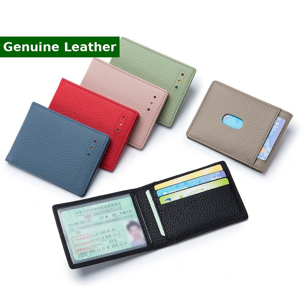 New Genuine Leather Cowhide Card Holder Ultra-thin Card Wallet RFID ...