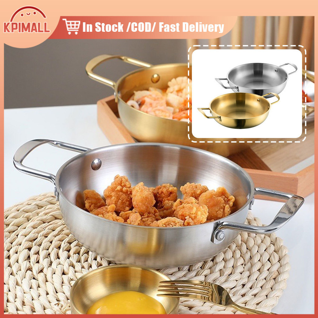 Double Handles Korean Ramen Pot Stainless Steel Pot Seafood Noodles Pot ...