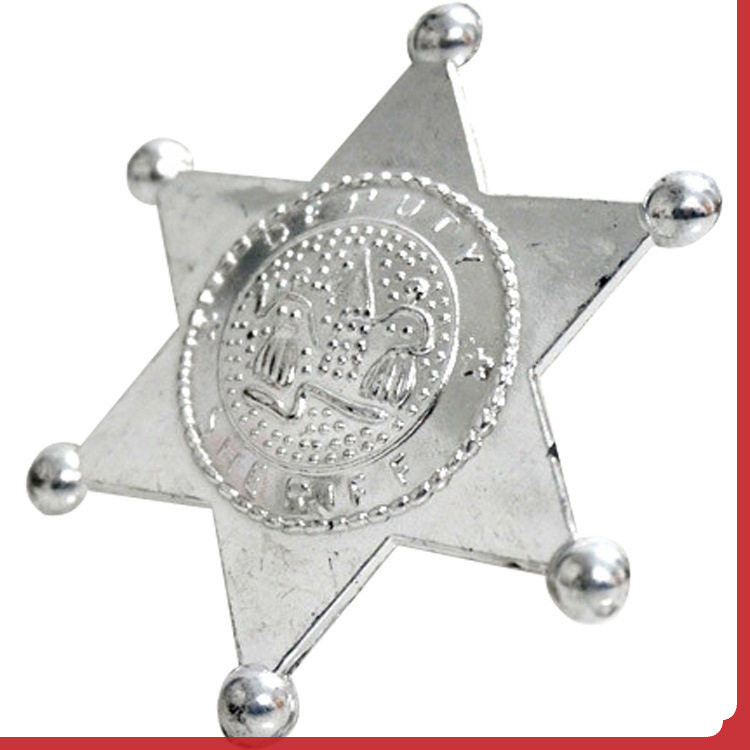 Plastic Police Badge Pin Kids Sheriff Policeman Dress up Brooch Toy ...