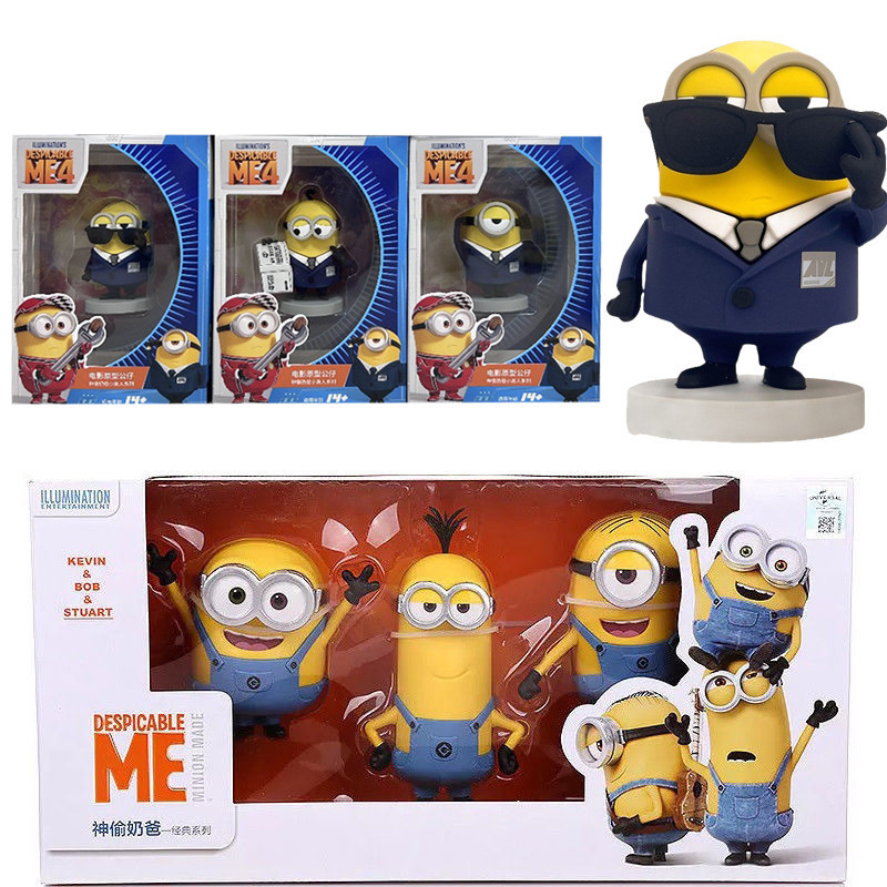 Despicable Me 4 Action Figure Minions Jerry Gus Dave Bob Doll Toy for ...