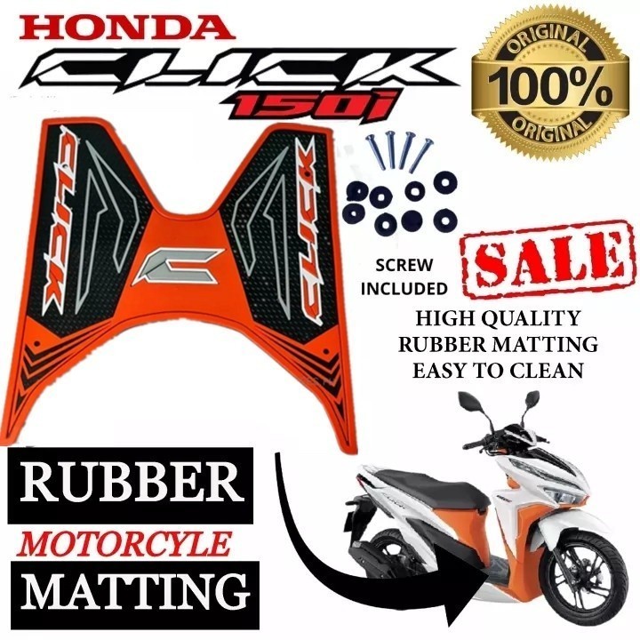 RUBBER MATTING WITH BOLT FOR HONDA CLICK 125 I 150 I V1 CLICK 125 V3 I ...