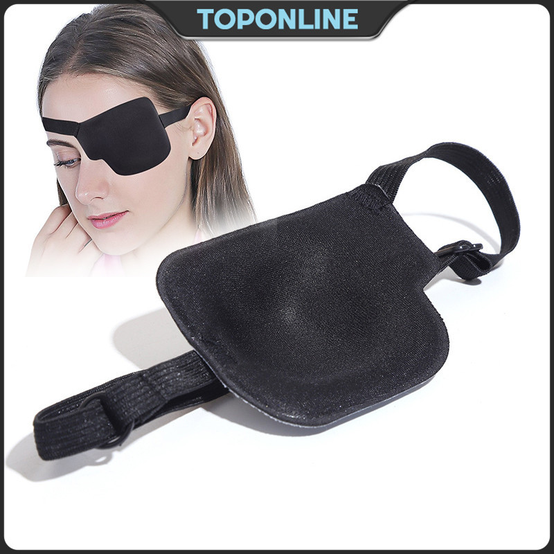 Black Single Eye Patch Amblyopia Correction Eye Mask Pirate Eye Patch ...