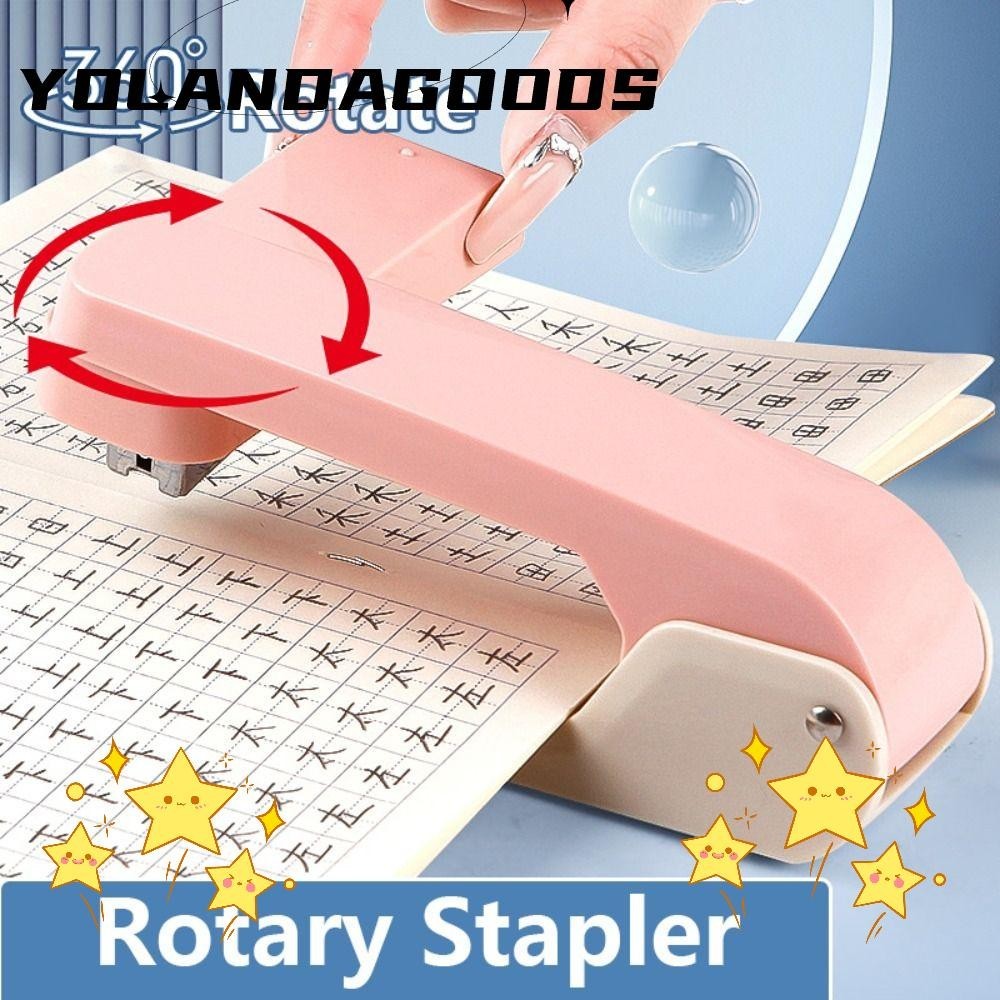 YOLA Stapler, Use 24/6 Staples 360 Degree Rotary Long Stapler, Multi ...