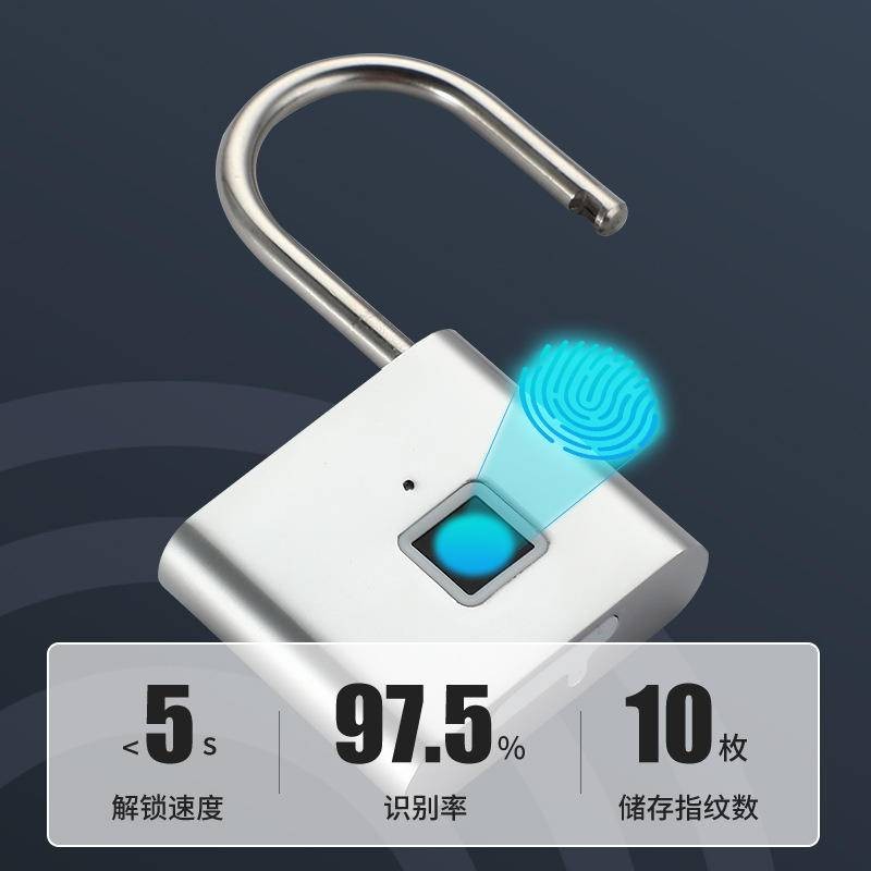 Smart Fingerprint Padlock Outdoor Waterproof Anti-Rust Padlock Smart ...