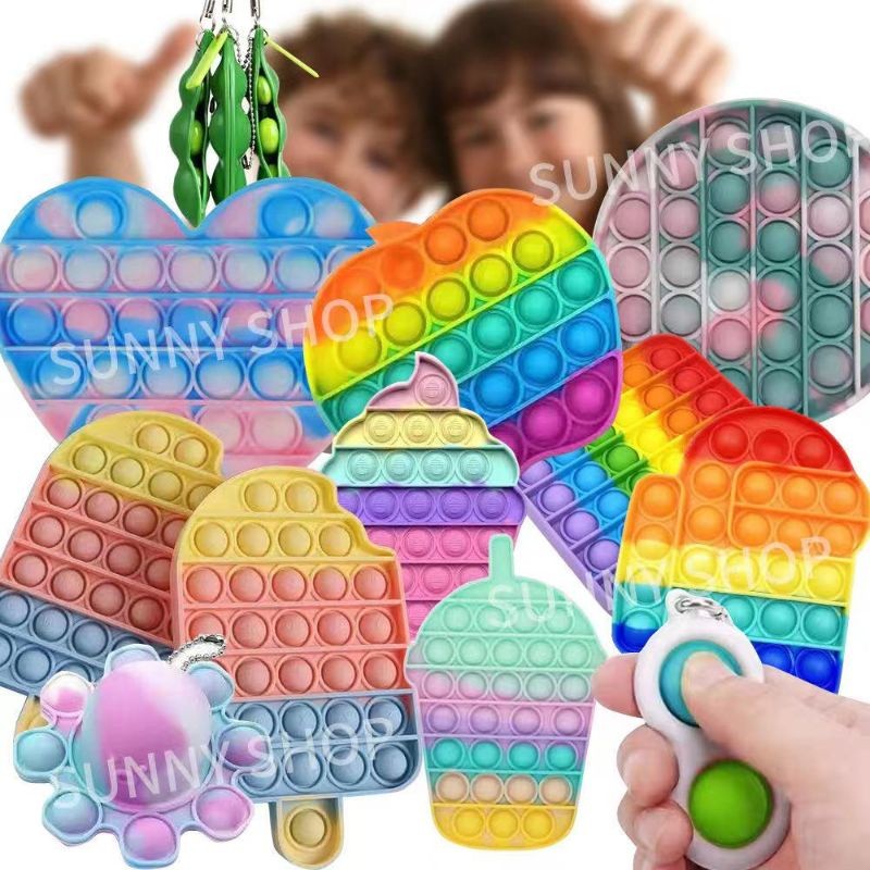 Sunny shop New Unicorn Pop Its Round Fidget Toy Push bubble stress ...