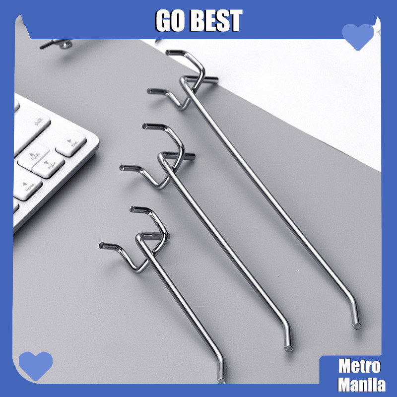 10cm-20cm Display Hooks Chrome Plated Pegboard Hooks | Shopee Philippines