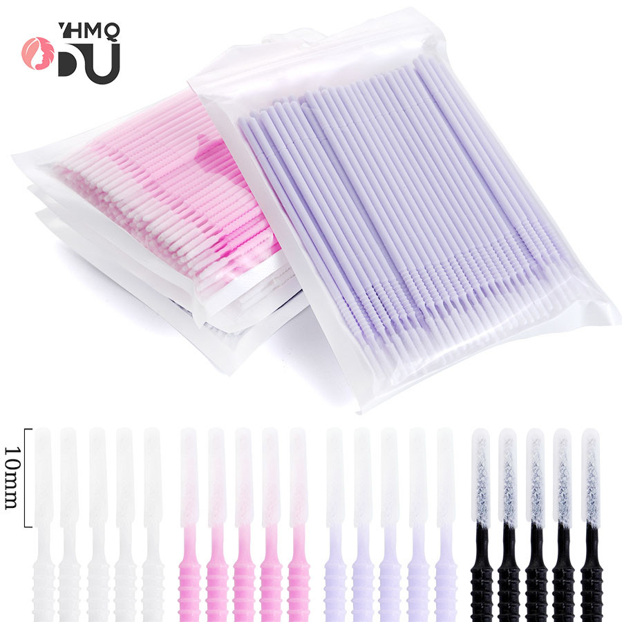 Disposable Microbrush Applicator Eyelash Mascara Glue Cleaning Brush ...