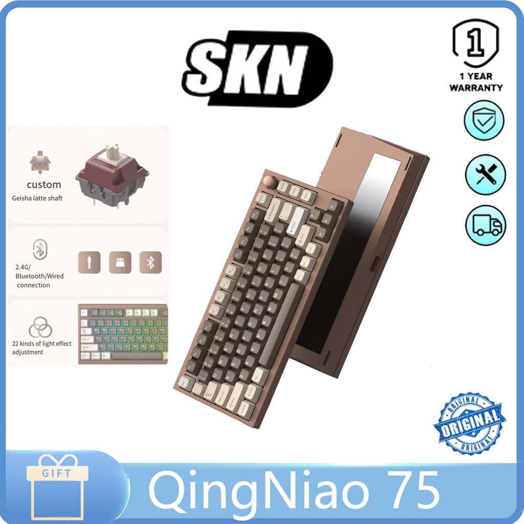 SKN QingNiao 75 81-key Mechanical keyboard Wireless 3-mode aluminum blob Custom Gasket ...