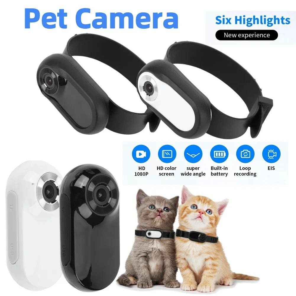 Pet Collar Camera No Wifi Required HD 1080P Wireless Mini Sports Camera ...