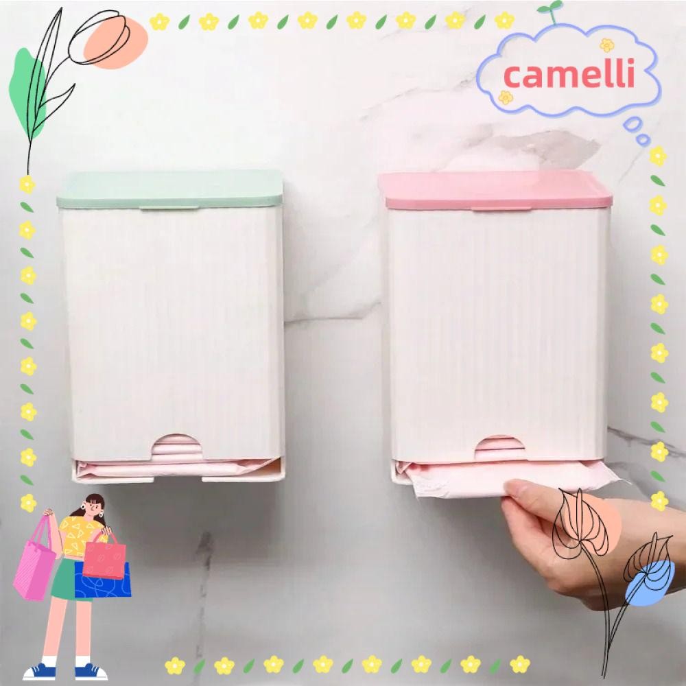 CAMELLI Sanitary Napkin Storage Box, Dust-proof Green/Pink Storage Box ...